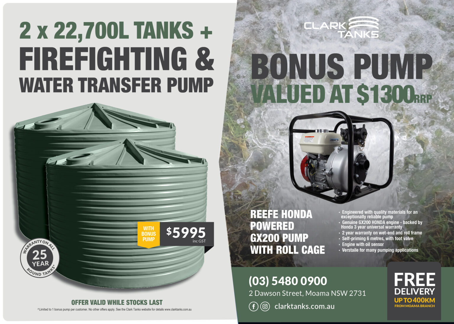 Moama Specials | Clark Tanks Poly Water Tanks