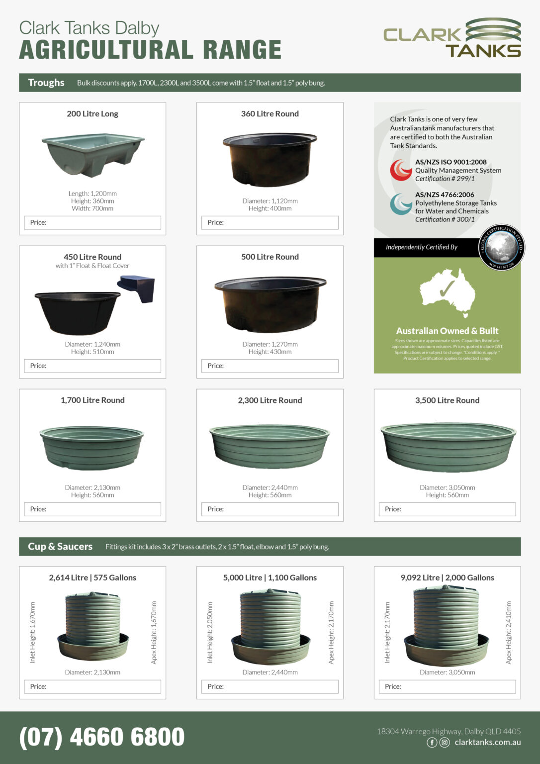 Water Troughs | Clark Tanks Poly Water Tanks