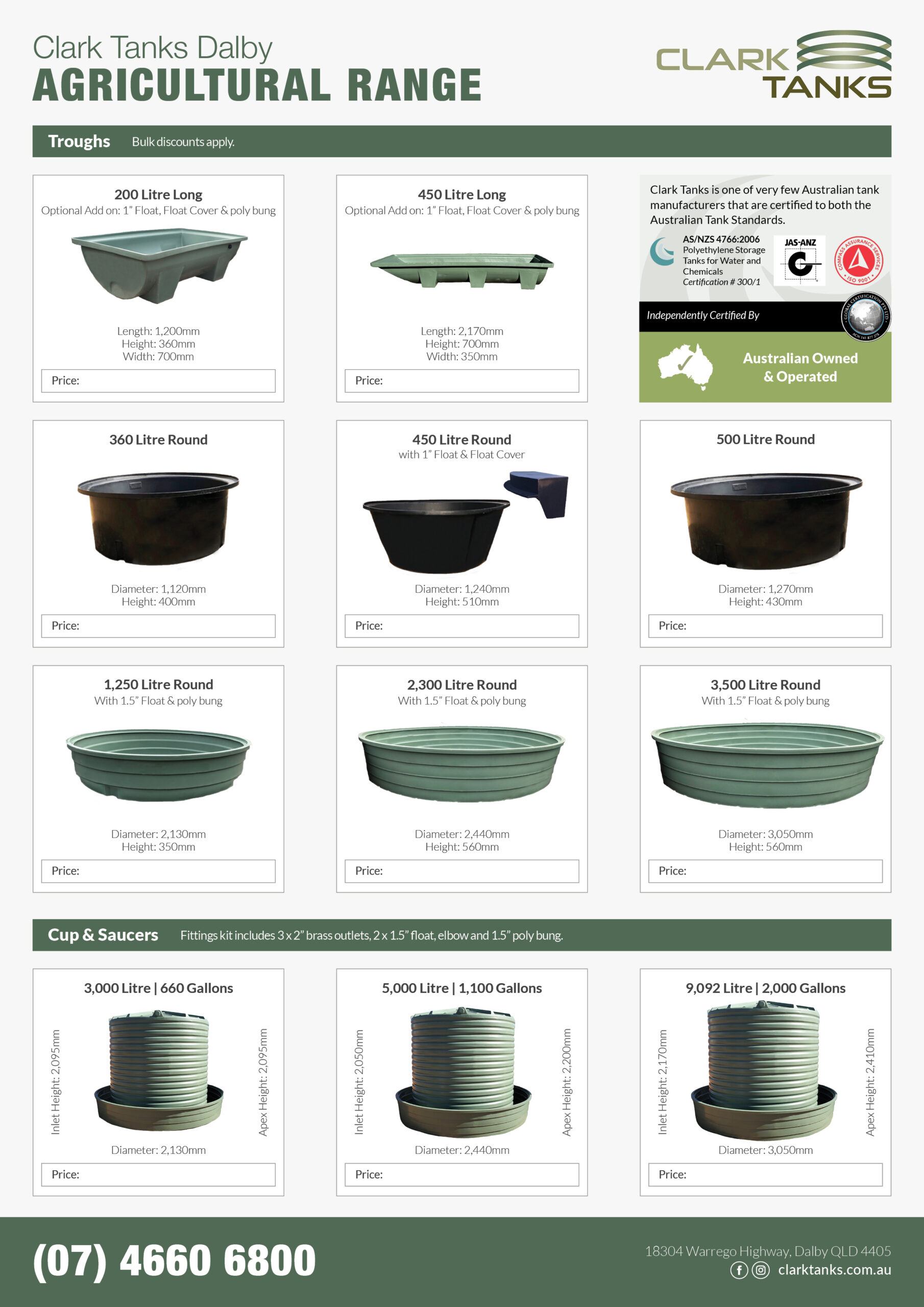 Water Troughs | Clark Tanks Poly Water Tanks