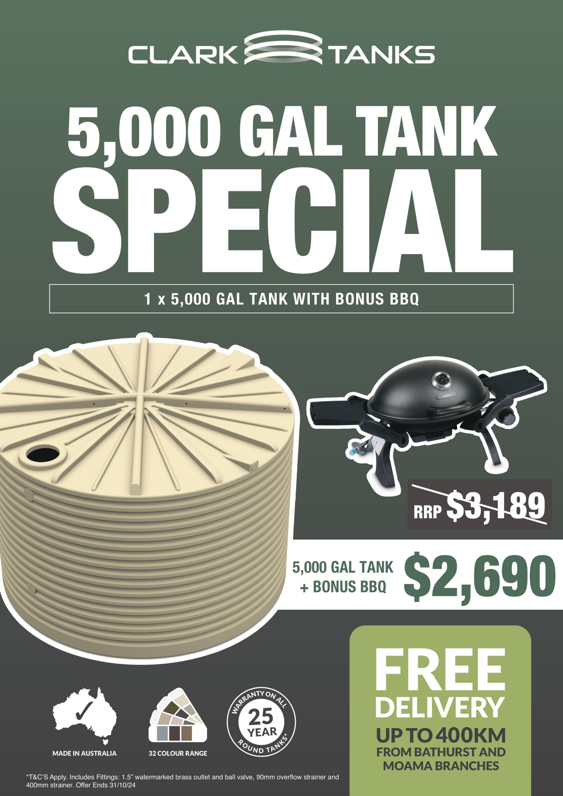 Bathurst Specials | Clark Tanks Poly Water Tanks