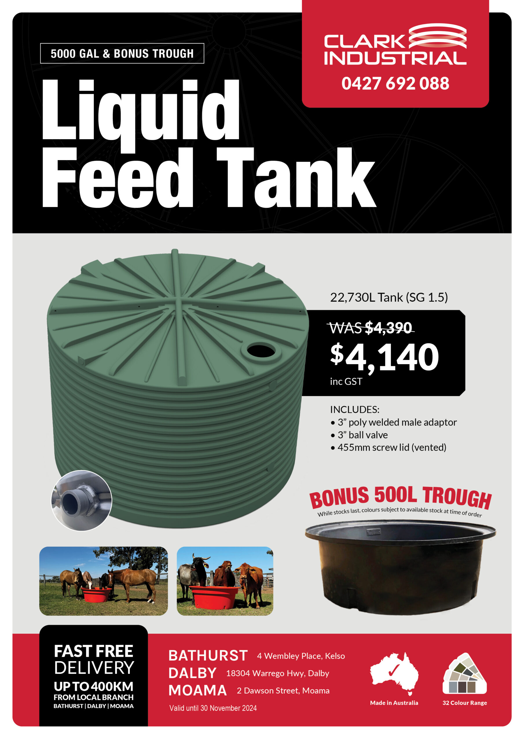 Bathurst Specials | Clark Tanks Poly Water Tanks