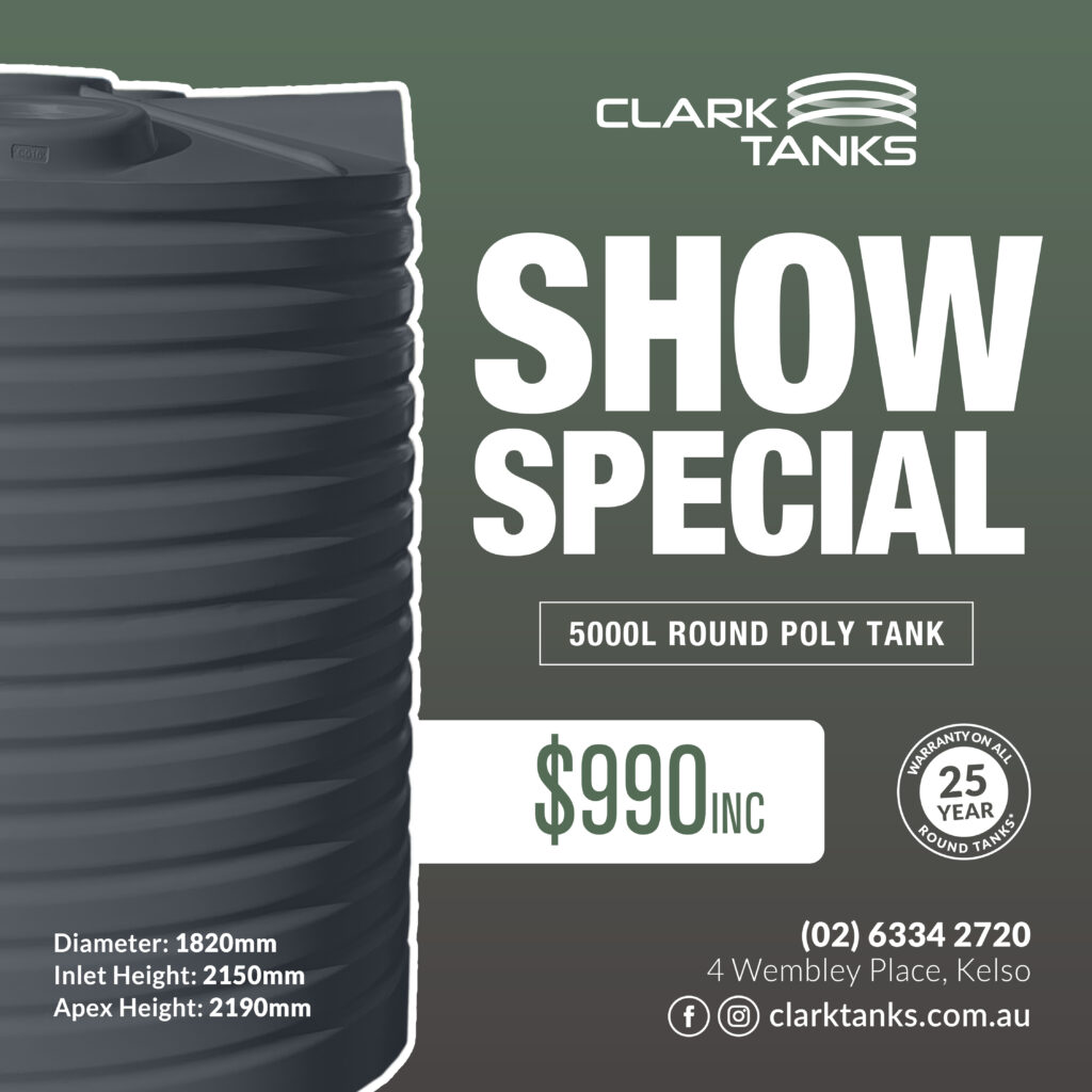 Bathurst Show Specials | Clark Tanks Poly Water Tanks